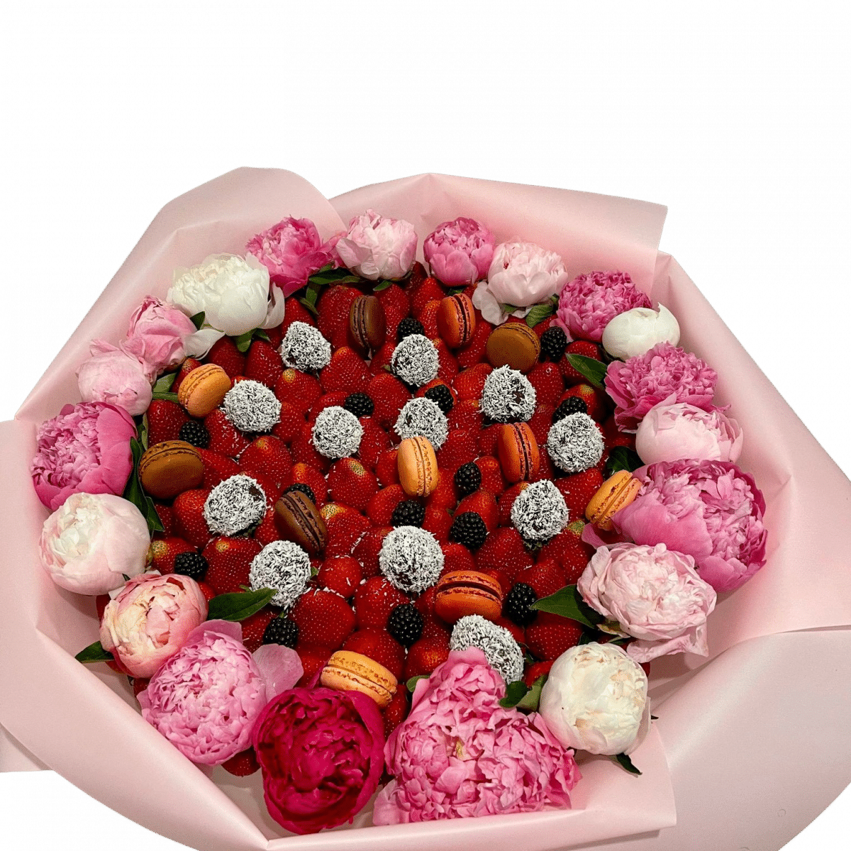 Peonies Heart Bouquet - WOW Bouquet: Same-Day Delivery of Food & Floral ...