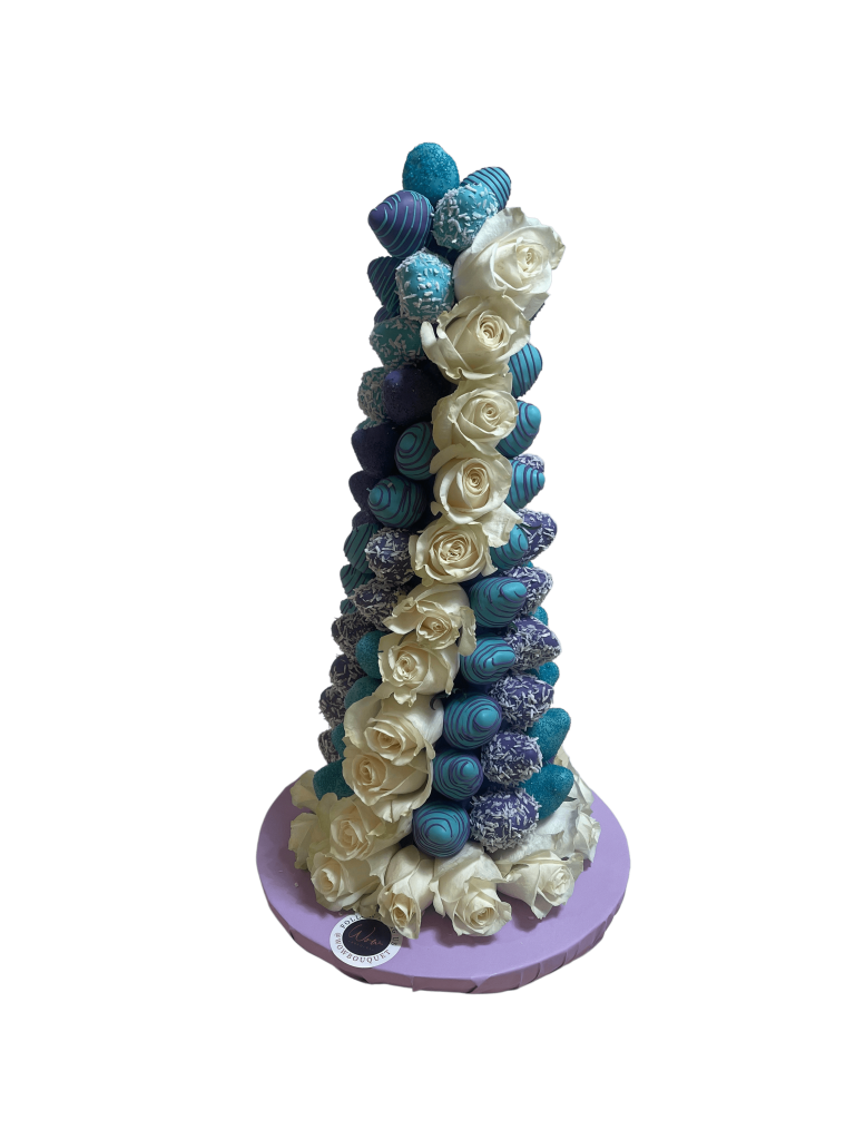 Frozen Color Themed Strawberry Tower - by WOW Bouquet
